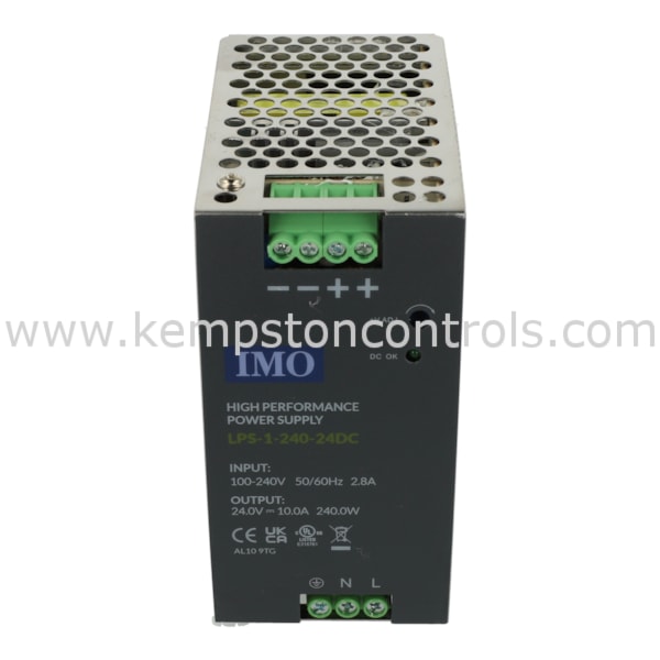 IMO LPS-1-240-24DC AC-DC DIN RAIL POWER SUPPLY, 90-265VAC INPUT, 24VDC ...