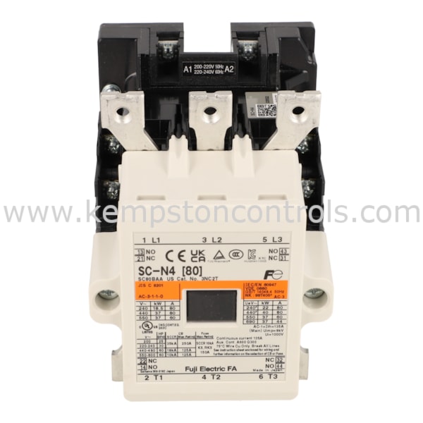 Fuji SCN4/2 FUJI SC-N4 AC200/220V CONTACTOR 2N/O+2N/C AUX (40KW AC3 380/440V) | Kempston Controls