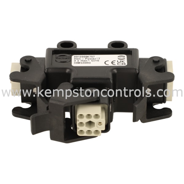 HARTING 09120084757 HARTING HAN POWER T Q7/0 OVERMOULDED, BLACK, 10A ...