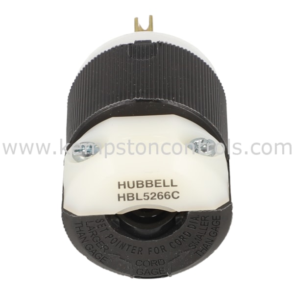 Hubbell HBL5266C HUBBELL PLUG 2 POLE 15A 125V BLACK/WHITE | Kempston ...