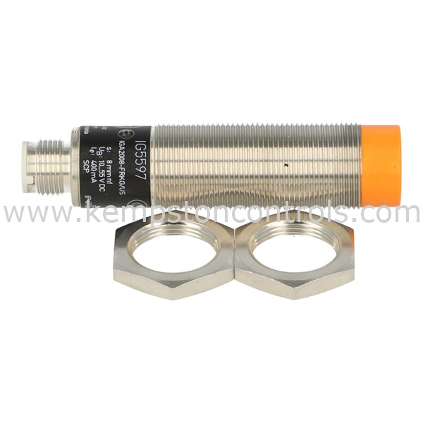 IFM IG5597 IFM INDUCTIVE SENSOR, 8MM RANGE, 10-55VDC, NON-FLUSH MOUNTABLE, PNP/NPN, NO/NC, M12X1 ...