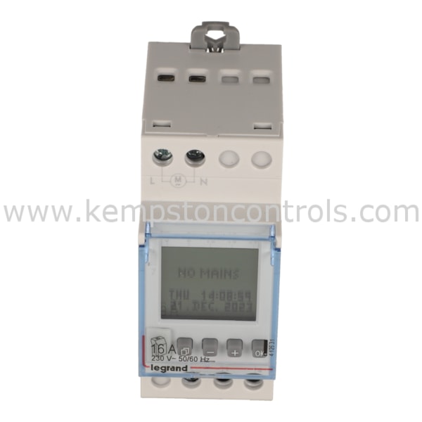 Legrand Power 412631 LEGRAND ALPHAREX3 TIMER, 7 DAY, D21 230V 16A 1 ...