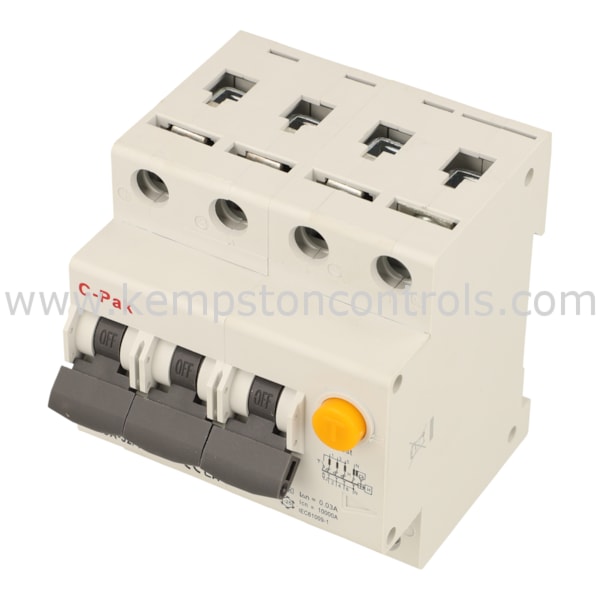 Other YPROA-32/4C C-PAK RCBO, 32A, 4 POLE, C CURVE, 30MA, TYPE A, 10KA ...