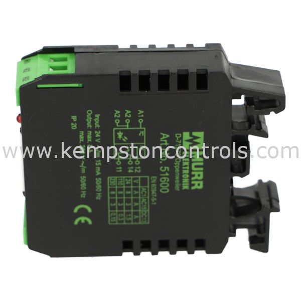 MURR 51600 MURR RMI 24V AC/DC OUTPUT RELAY IN: 24 VAC/DC - OUT: 250 VAC ...