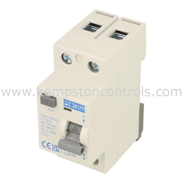 Proteus 100/2/30TA PROTEUS 100A 2 POLE 30MA TYPE A RCD | Kempston Controls