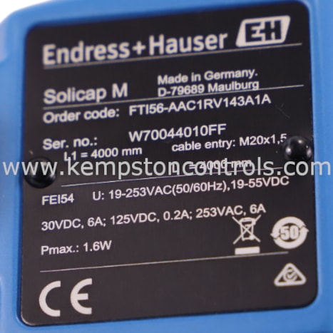 Endress + Hauser FTI56-AAC1RV143A1A (4000MM) ENDRESS + HAUSER SOLICAP M POINT LEVEL DETECTION ...