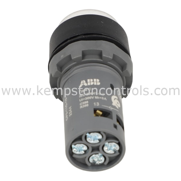 ABB 1SFA619102R1118 ABB PUSHBUTTON, MOMENTARY, EXTENDED, CLEAR, ILLUMINATED, BLACK PLASTIC, 1NO ...