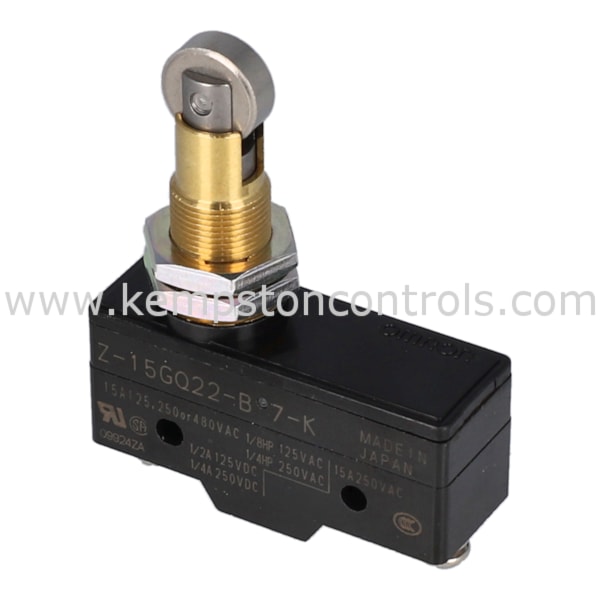 Omron Z-15GQ22-B7-K OMRON GENERAL PURPOSE BASIC SWITCH, PANEL MOUNT ROLLER PLUNGER, SPDT, 15A ...