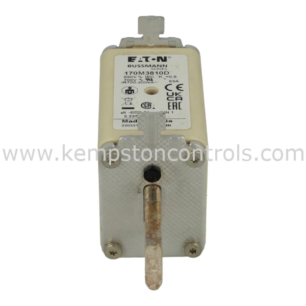 Bussmann 170M3810D BUSSMANN SQUARE-BODY FUSE 63A 690V/700V DIN 1 ...