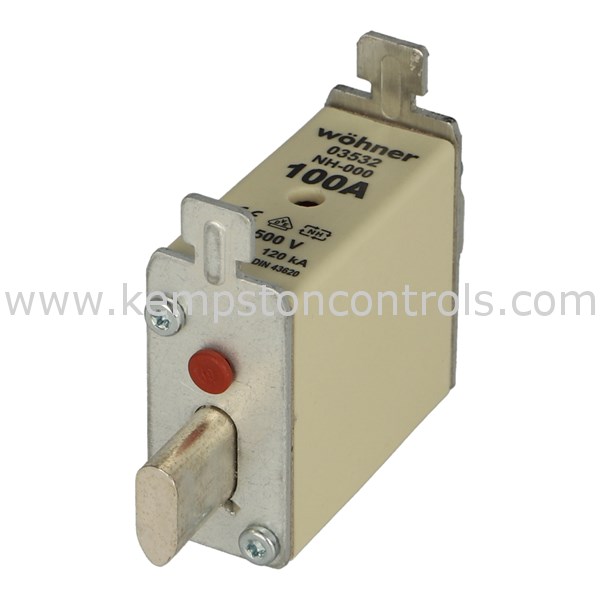 Wohner 03532 WOHNER FUSE, 100A, NH000, GL/GG, 500V | Kempston Controls