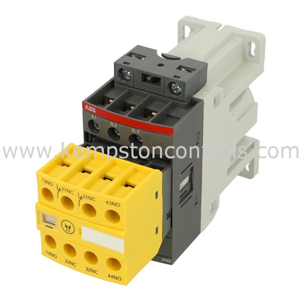 ABB 1SBL176082R3022 24VDC, 3P CONTACTOR, 2 NO + 2 NC, FRONT MOUNTED AXU ...