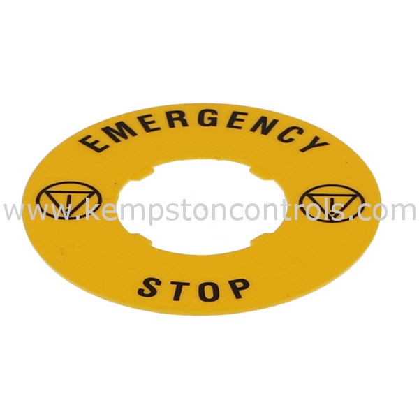 Lovato LPXAU115 LOVATO 60MM YELLOW PVC LABEL EMERGENCY-STOP FOR USE ...