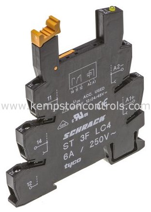 Schrack ST3FLC4 SCHRACK RELAY SOCKET, DIN RAIL, 24VDC, SCREW TERMINALS ...