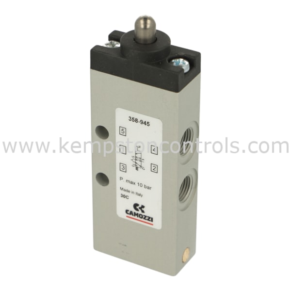 Camozzi 358-945 CAMOZZI MECH VALVE-5/2 NC-1/8-PLUNGER-SR | Kempston ...