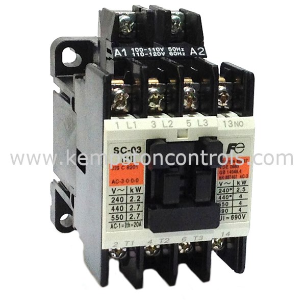 Fuji SC03-1A/1 SC03-1A AC 100-110V CONTACTOR 1 N/O AUX (4KW AC3 380 ...