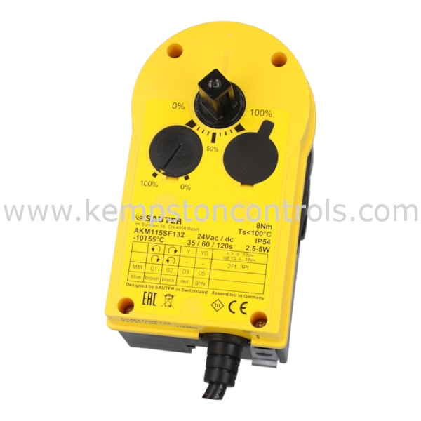 SAUTER AKM115SF132 SAUTER 8NM ROTARY DRIVE FOR BALL VALVE, 24V, 0-10V ...
