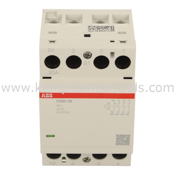 ABB 1SAE341111R0131 ABB INSTALLATION CONTACTOR, 24V, 400VAC, 30A, 3NO, 1NC, 4 POLES, IP20 ...