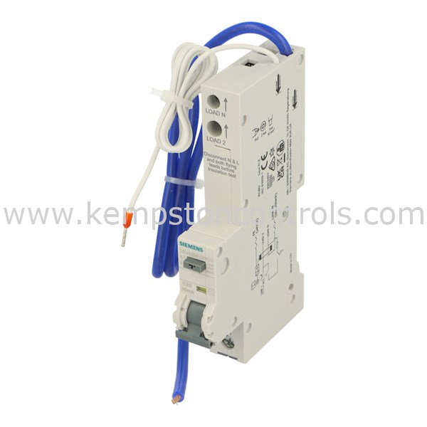 Siemens 5SU9304-1KK20 RCBO ELE, 10KA 1P+N TYPE AC 30MA C-CHAR IN:20A UNAC:230V PIGTAIL 600MM ...