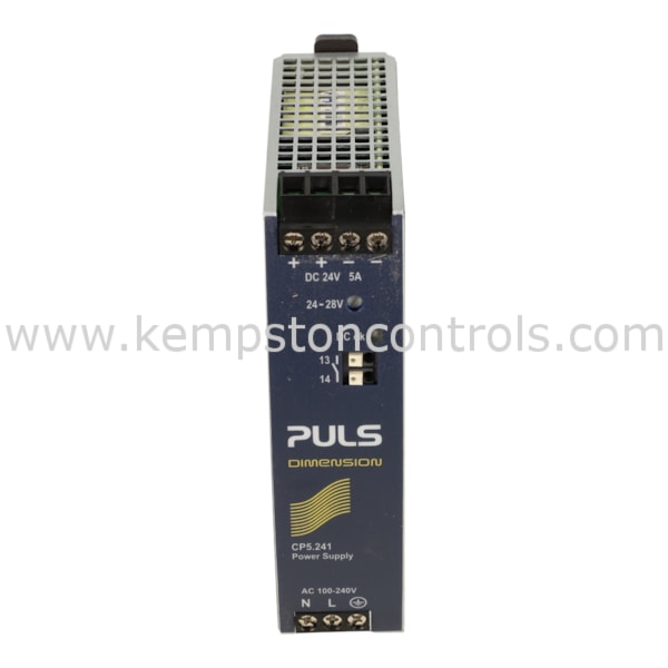 Puls CP5.241 PULS DIN-RAIL POWER SUPPLY, FOR 1-PHASE SYSTEM, 24V, 5A, AC 100-240V, 24-48VDC ...