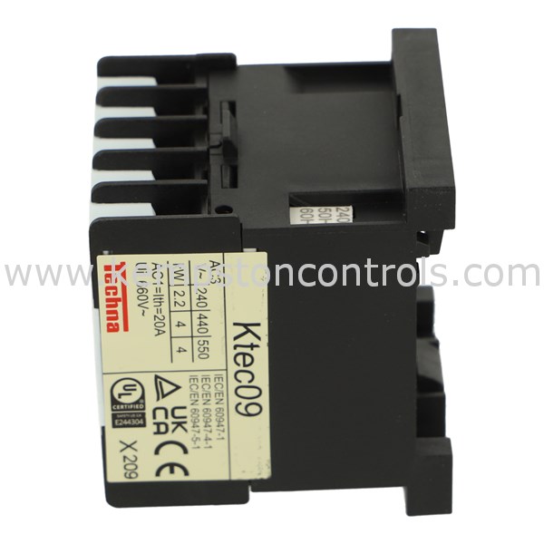 TECHNA KTEC09-10-240 TECHNA CONTACTOR, 9A, 3 POLE, 240VAC COIL, 1NO ...