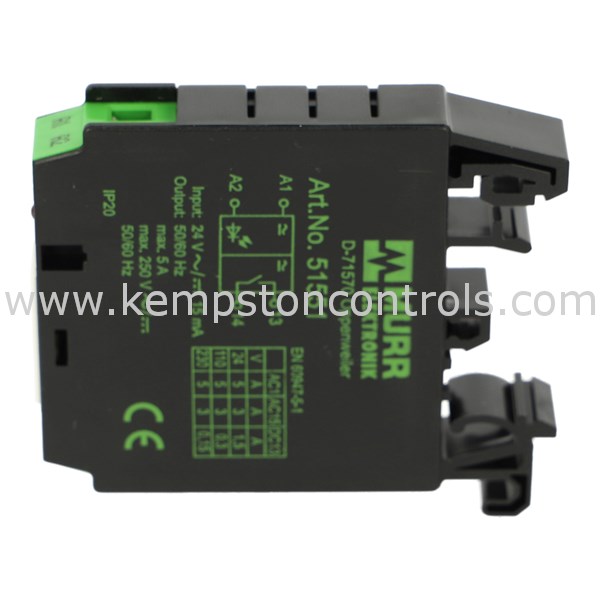 MURR 51551 MURR RMM 11/24 OUTPUT RELAY IN: 24 VAC/DC - OUT: 250 VAC/DC ...
