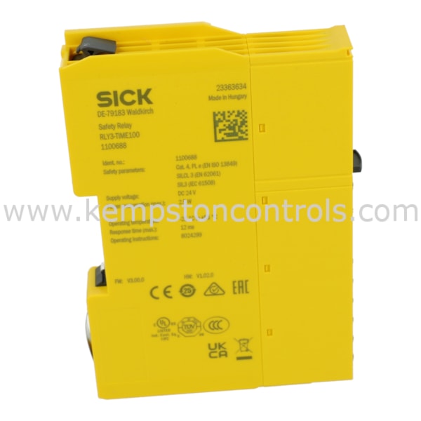 Sick RLY3-TIME100 SICK SAFETY RELAY, EVALUATION UNIT, FOR STOP CATEGORY ...