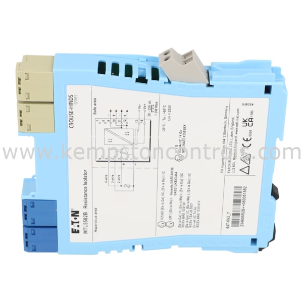 Eaton MTL MTL5582B EATON MTL RESISTANCE ISOLATOR,1 CHANNEL,20-35DC,ZONE ...