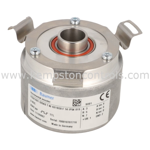 Baumer ITD21H0102048TNIS21SG8F14 BAUMER INCREMENTAL ENCODER 2048 PPR ...
