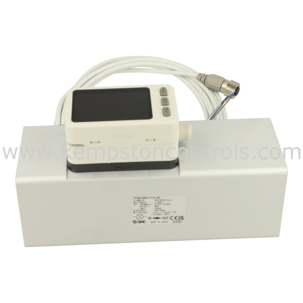 SMC PF3A706H-F14-ES SMC DIGITAL FLOW SWITCH, 60 TO 6000 L/MIN, G1 1/2, PNP, W/LEAD WIRE AND M12 ...