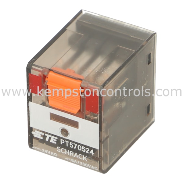 Schrack PT570524 SCHRACK RELAY, PLUG IN TERMINALS, 4CO, 24VAC, 14 PIN ...
