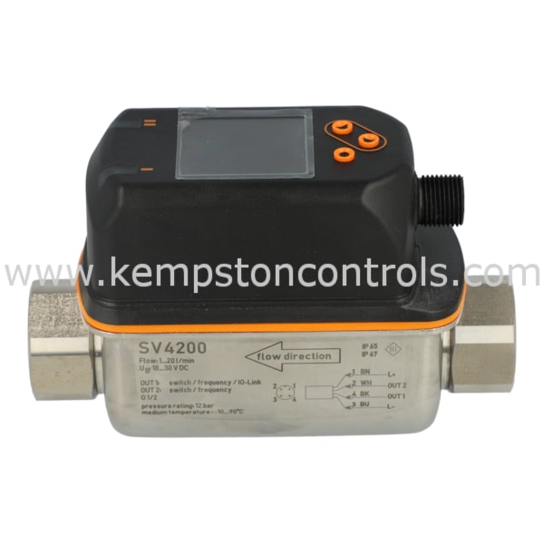 IFM SV4200 IFM VORTEX FLOW METER, WITH DISPLAY, 12BAR RATING, 18-30VDC ...
