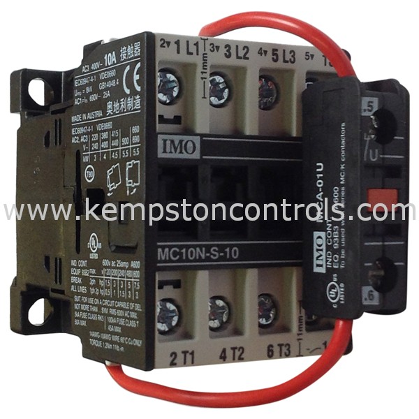IMO MC10N-S-1024DC CONTACTOR 3 POLE OPEN 4KW 10AAC3, 1 NORMALLY OPEN AUXILIARY24V DC ...