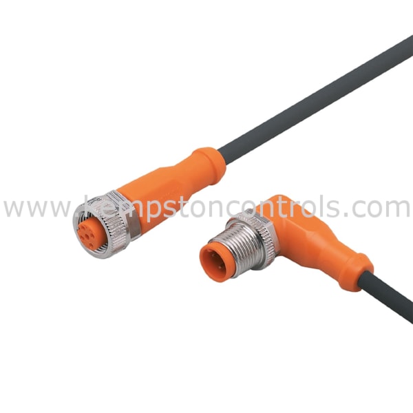 IFM EVC121 IFM CONNECTION CABLE, M12, ANGLED, M12, STRAIGHT, 5PIN, A-CODING,