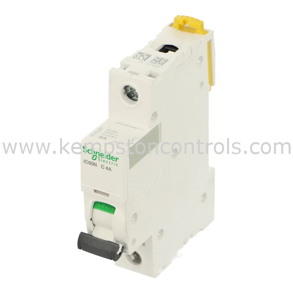 Schneider A9F74104 SCHNEIDER MINIATURE CIRCUIT BREAKER, 4A, 1 POLE, C CURVE, 50KA | Kempston ...
