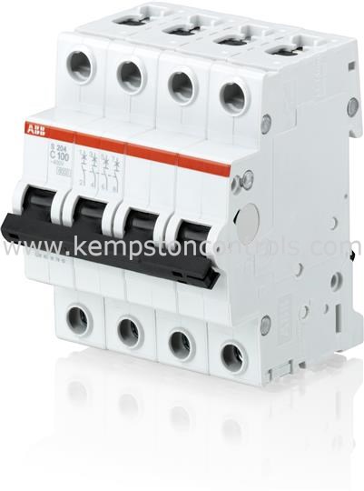 ABB 2CDS254001R0824 ABB MINIATURE CIRCUIT BREAKER, 6KA, 100A, 4 POLE | Kempston Controls