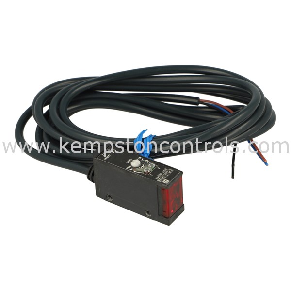 Omron E3S-AD11 OMRON PHOTOELECTRIC SENSOR, DIFFUSE, HORIZONTAL, 200MM RANGE, NPN, 2M CABLE ...