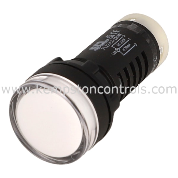 Panel Essentials PL22-LT-230W SCL 22MM TEST LED WHITE 230VAC, IP65 22 ...