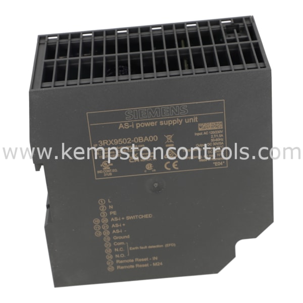 Siemens 3RX9502-0BA00 SIEMENS AS-I POWER SUPPLY IP20 OUT: AS-I DC30V 5A ...
