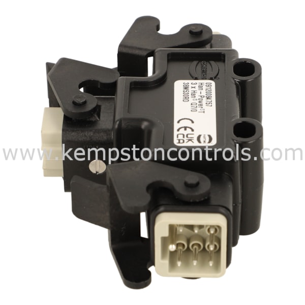HARTING 09120084757 HARTING HAN POWER T Q7/0 OVERMOULDED, BLACK, 10A ...