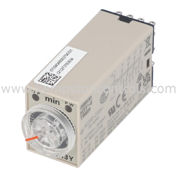 Omron H3Y-4 AC200-230 3M OMRON TIMER 3M, PLUG-IN, 200-230VAC, 3A, 14 PIN, MULTIFUNCTION, 0.1S ...