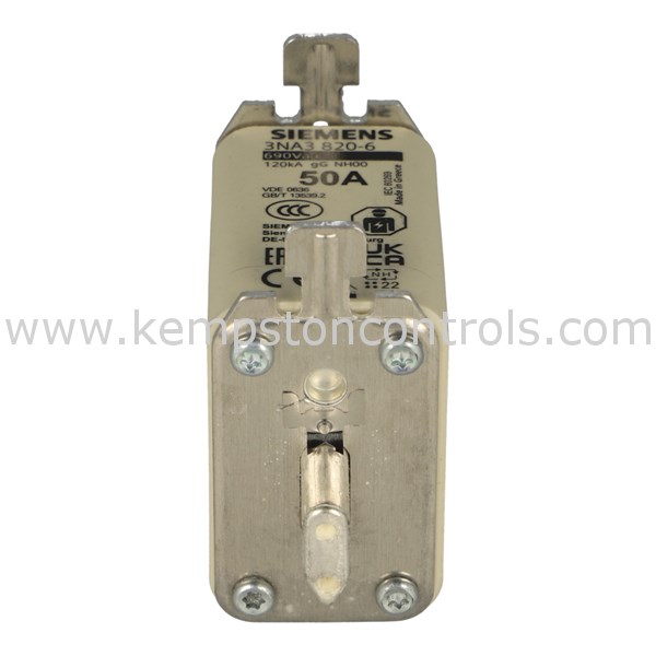 Siemens 3NA3820-6 SIEMENS LV HRC FUSE LINK GL/GG S00 50A 660V ...
