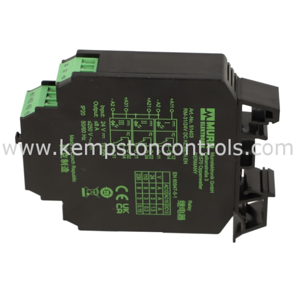 MURR 51403 MURR RM-31/24V DC KL.BZ.N.EN OUTPUT RELAY IN: 24 VDC - OUT ...