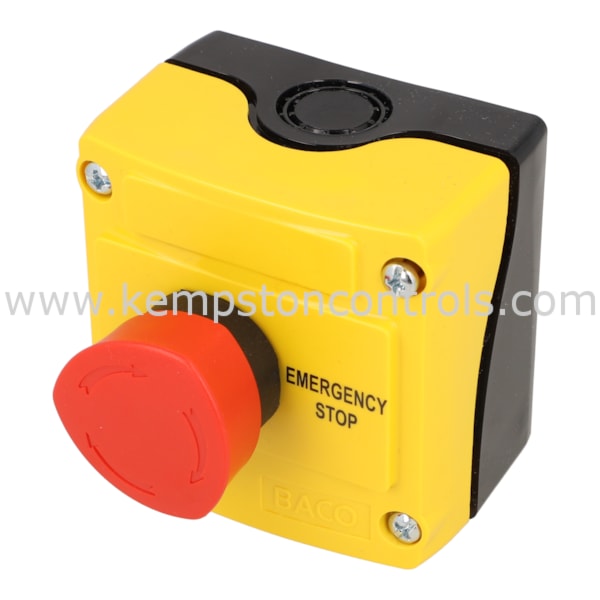 Baco LBX10510 BACO TWIST RELEASE EMERGENCY STOP PUSH BUTTON, 22 MM RED ...