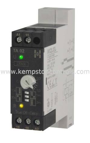 HIQUEL TA01 TRUE OFF-DELAY MULTI-RANGE TIMER. DPCO 230VAC&24VADC | Kempston Controls