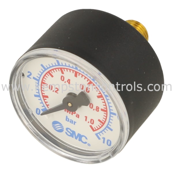 SMC K8-10-40 SMC PRESSURE GAUGE, 0-10 BAR, G1/8 | Kempston Controls