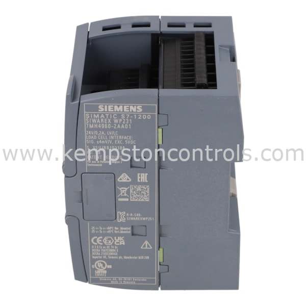 Siemens 7MH4960-2AA01 SIWAREX WP231 ELECTRONIC FOR CONNECTING ONE SCALE | Kempston Controls