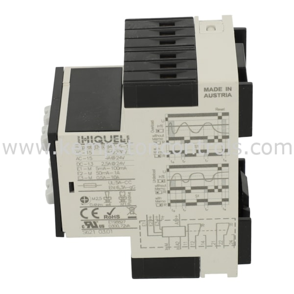 HIQUEL TCC-H 24VAC HIQUEL MONITORING RELAY, 6A, 2W, DPCO, 48-63HZ, 0 ...