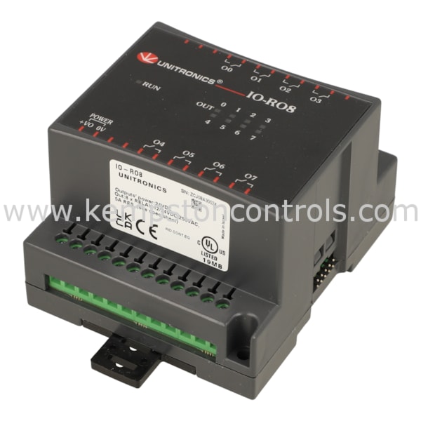 Unitronics IO-RO8 UNITRONICS I/O EXPANSION MODULES, 8 RELAY OUTPUTS 24VDC | Kempston Controls