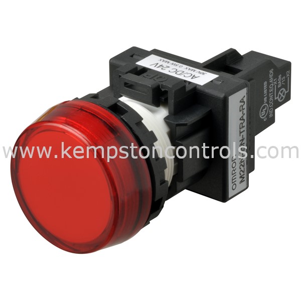 Omron M22N-BC-TRA-RD OMRON INDICATOR M22N FLAT ETCHED, CAP COLOR RED ...
