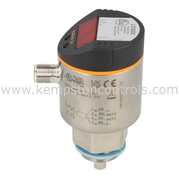 IFM LR3000 IFM CONTINUOUS LEVEL SENSOR (GUIDED WAVE RADAR) 3/4" BSP ...